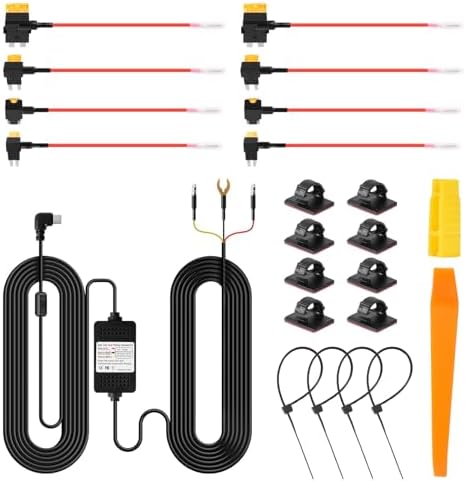 Dash Cam Hardwire Kit, USB-C,12V-24V to 5V Hard Wire Kit, 11.5ft Car ...