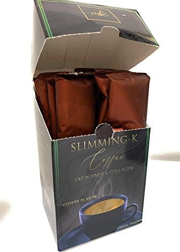 SLIMMING-K Fat Burner and Collagen Mix Drink Coffee - 21g x 10 Sachets ...