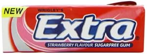 Wrigley Extra Strawberry Flavour Sugarfree Chewing Gum 15 g (Pack of 30 ...