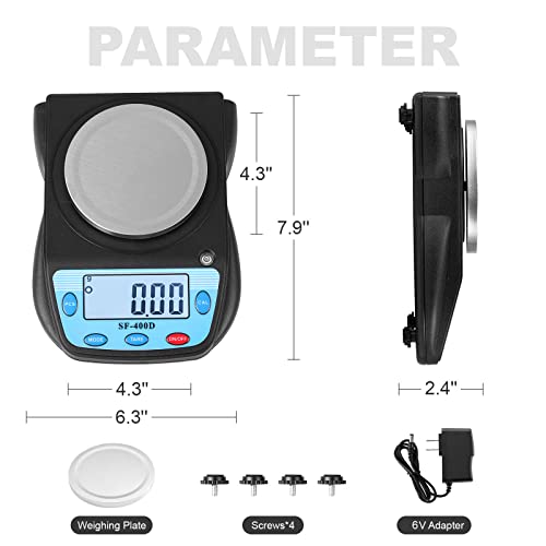 RESHY Digital Lab Scale 600g X 0.01g LCD Analytical Balance Electronic ...