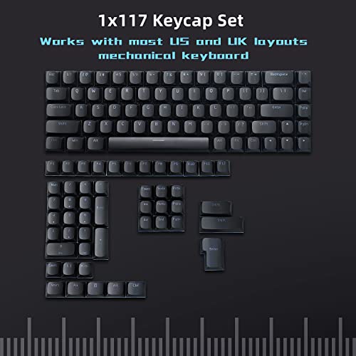 Low Profile Keycaps 117 Keys, Custom Keyboard Keycaps Full Set, XVX ...