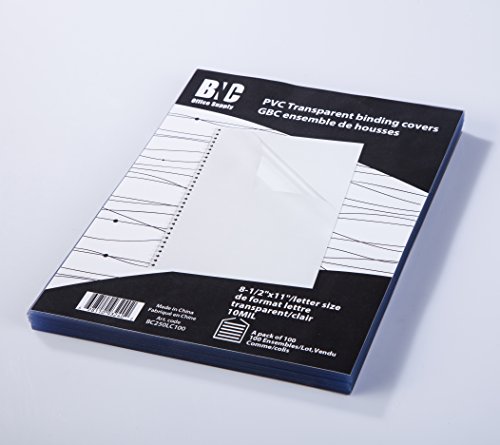 Clear Binding Covers 8.5 X 11 100 Pack 210GSM Marble Texture Paper ...