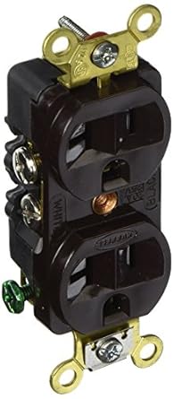 Hubbell HBL5342 Duplex Receptacle, Industrial Grade, 20 amp, 125V, 5 ...