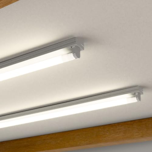 Barrina LED Tube Lights 4FT, T8 Led Bulbs 5000K, Plug & Play Or Ballast Bypass, Fluorescent ...