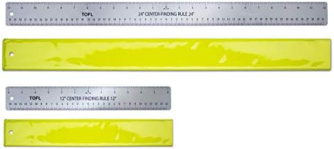 Stainless Steel Center Finding Ruler - Set 1 Each 12" and 24" Rulers ...