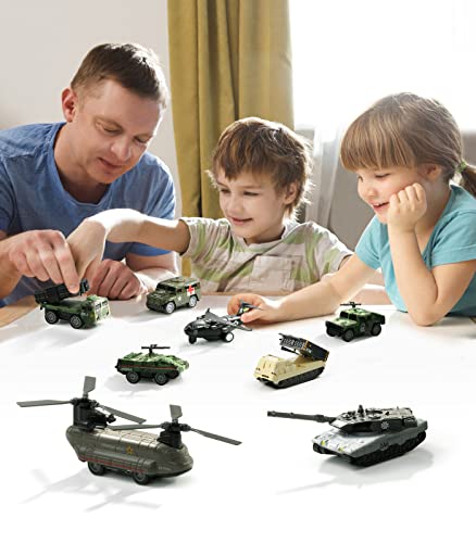 Geyiie Army Truck Toys Cars, Die-cast Small Military Truck Fighting ...