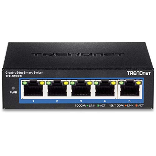 Trendnet 5 Port Gigabit Edgesmart Switch Teg S50es 5 X Gigabit Ports