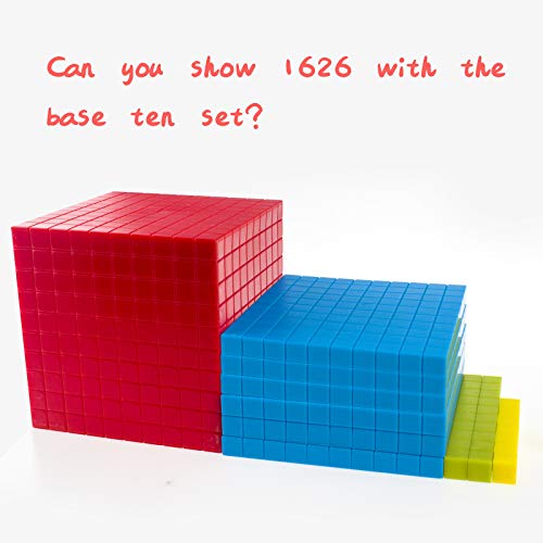 Base Ten Blocks Set - 121PCs Base 10 Set Learning Math Manipulative ...