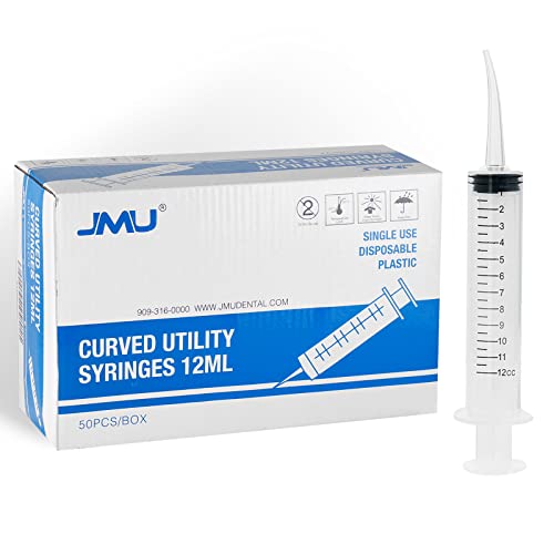 Irrigation Syringe 50 pcs, JMU Dental Syringe with Measurement 12cc for ...