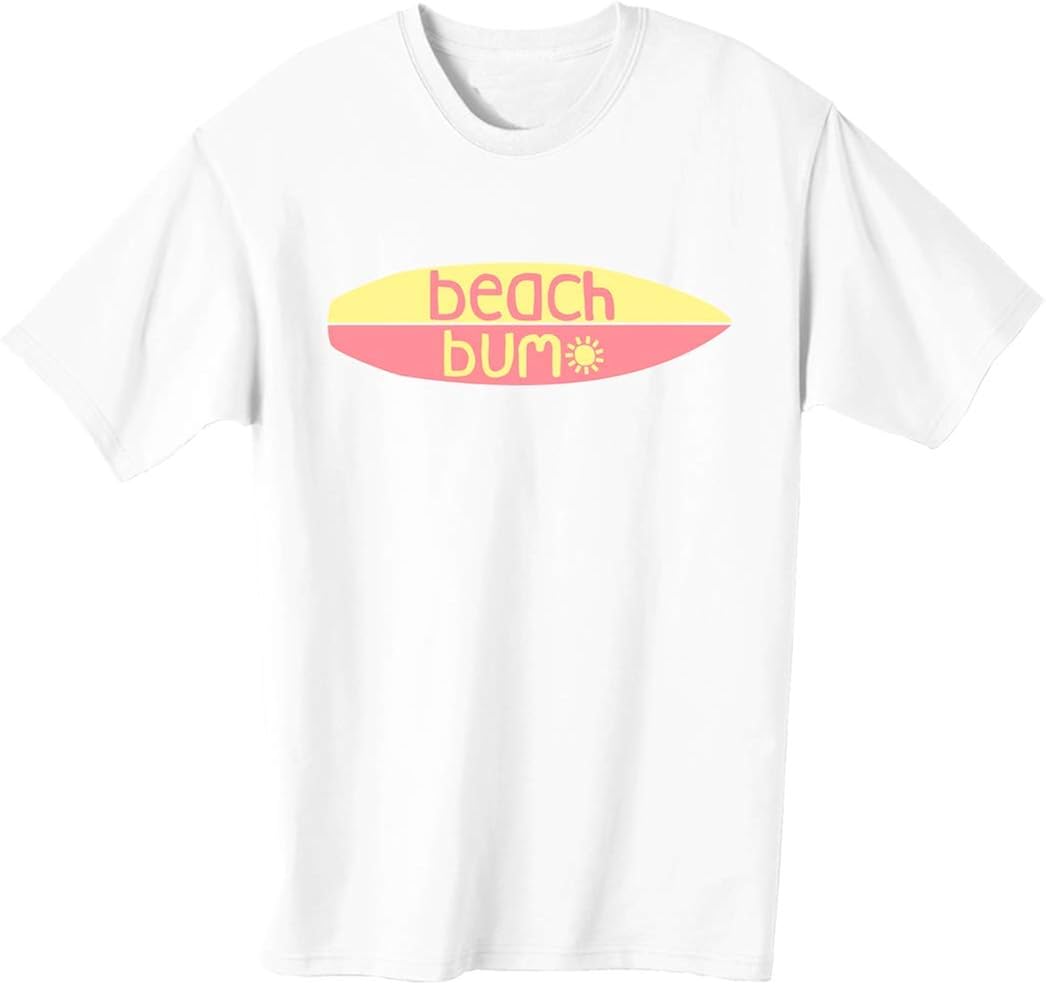 Beach Bum Men's T-Shirt: Amazon.co.uk: Clothing