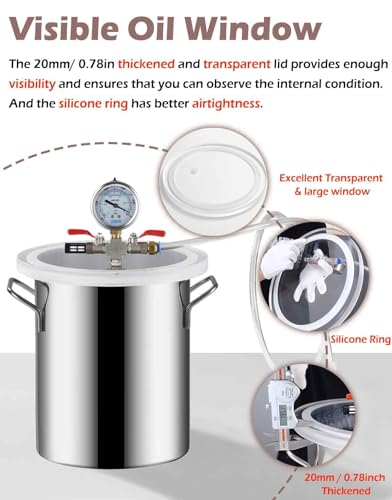 Vacuum Chamber For Resin Without Pump 2 3 5 6 9 13 19 20 26 Gallon ...