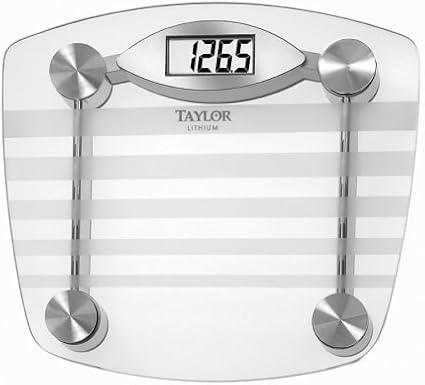 TAYLOR 7506 CHROME & GLASS LITHIUM DIGITAL SCALE: Amazon.ca: Electronics