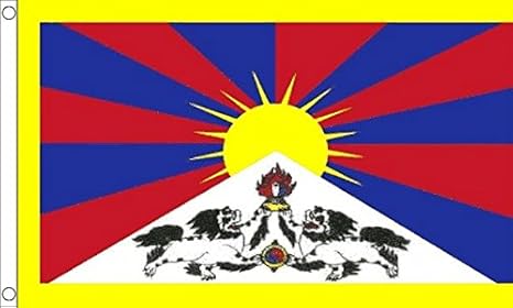 Amazon.com : Tibet Flag - Large 5 x 3 FT 150cm x 90cm ...