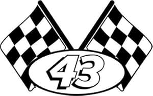 Amazon.com: Checkered Flag Nascar Racing Number 43 Graphic Car Truck ...