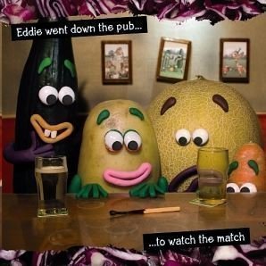 Violent Veg - Watching a Match - 3D Holographic Greetings Card: Amazon ...