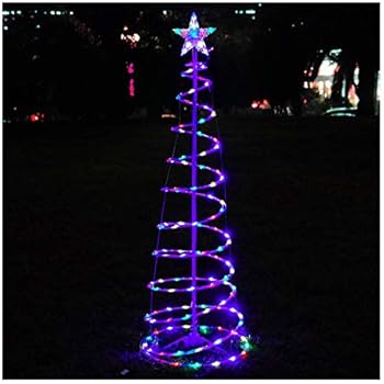 Amazon.com: Set of 2 Multi-Color LED Lighted Spiral Christmas Trees ...