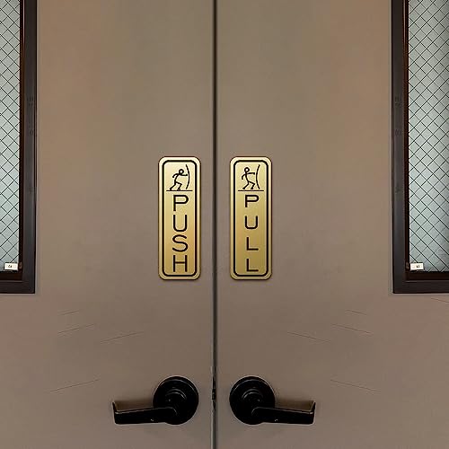 All Quality Classic Fun Push Pull Door Signs - Durable Material | Set ...