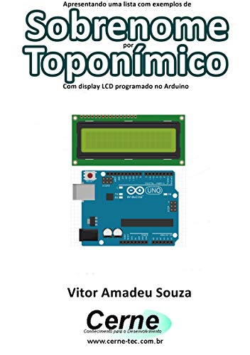 Apresentando uma lista com exemplos de Sobrenome por Toponímico Com display LCD programado no ...