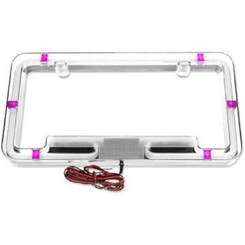 Amazon.com: Plasmaglow 10126 Pink Neon License Plate Frame: Automotive