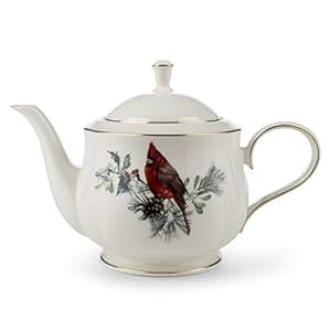 Amazon.com | Lenox Winter Greetings Gold-Banded Teapot: Lenox Winter ...