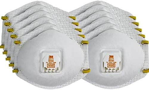 3M Particulate Respirator 8211, N95, Pack of 10, Cool Flow Exhalation ...