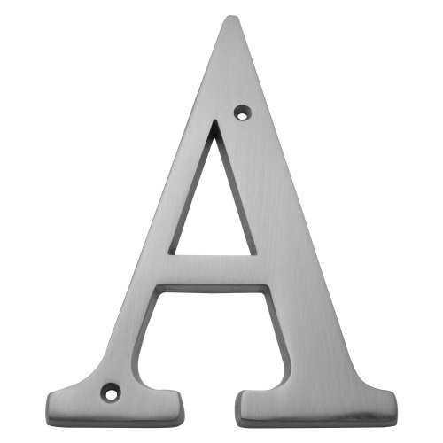 Bolton Hardware Letter 6 Inch Solid Brass Satin Nickel Finish House ...