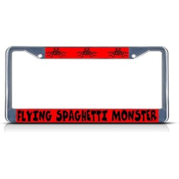 Amazon.com: Ring Of Fire Flying Spaghetti Monster License Plate Frame ...