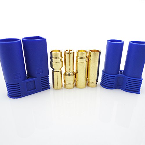 10 Pairs EC5 Bullet Banana Plug Connector Female Male 5mm Bullet Gold Connector for RC ESC LIPO ...