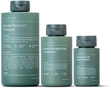 Lumin - Scalp Recovery Set for Men - Recovery Shampoo, Keratin ...