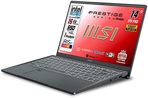 MSI Prestige Notebook 14 IPS FHD, Ultralight 1.25 kg, CPU Intel i5 ...