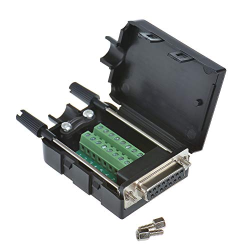 ANMBEST DB15 Solderless Serial to 15-pin Port Terminal Female Adapter Connector Breakout Board ...