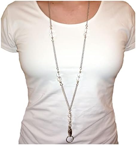 Stainless Steel Beaded Chain Lanyard, 34 Made in USA, Keys, ID Badge ...