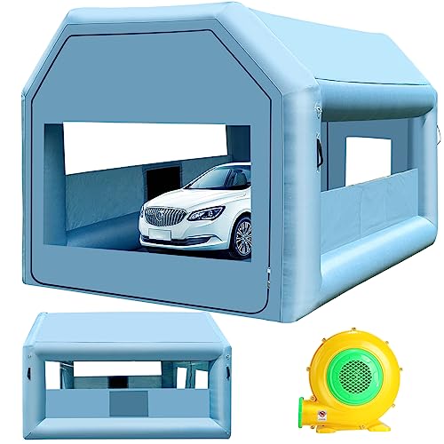 LVAOSTT Inflatable Paint Booth 16.5x11x8.2FT Portable Inflatable Spray ...