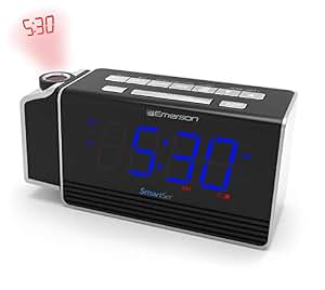 Amazon.com: Emerson SmartSet Projection Alarm Clock Radio with USB ...