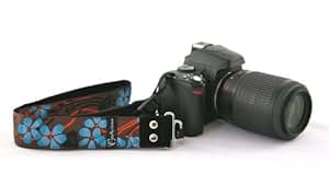Amazon.com : Capturing Couture Hibiscus Ocean 1.5" Camera Strap (Brown ...