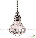 Gold and Crystal Effect Diamond Tear Drop Decorative Light Pull Switch ...