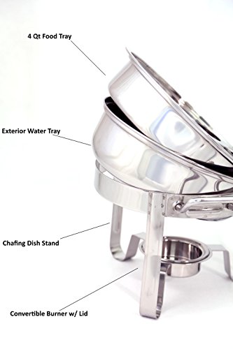 Excelsteel 4-Quart Heavy Duty Professional Stainless Chafing Dish ...