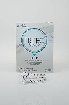 Amazon.com: Tritec Silver Antimicrobial Wound Dressing 1" x 24" Strip ...