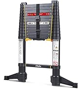 Aluminum Telescoping Ladder, Ohuhu Upgraded 12.5 FT ANSI Certified One ...