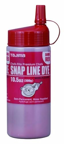 TAJIMA Marking Chalk - Dark Red 10.5 oz (300g) Semi Permanent Snap-Line ...