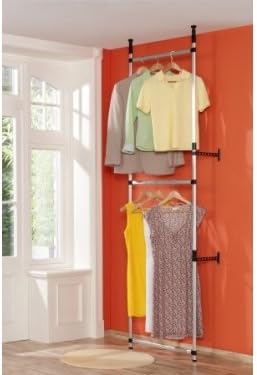 Telescopic Hanging Clothes Rail System: Amazon.co.uk: Kitchen & Home
