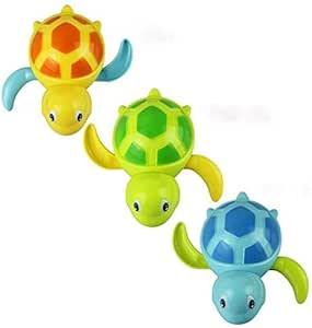 Amazon.com: D'Design Set of 3 Baby Bathtub Wind up Turtle Toys Fun ...