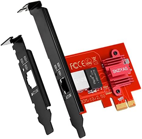 SNZIYAG 2.5G/1G/100Mbps Gigabit Ethernet PCI Express Network Card,PCIe ...