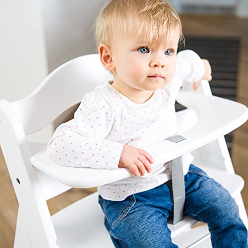 Hauck Alpha+ Grow Along Adjustable Wooden High Chair Seat w/ 5 Point ...