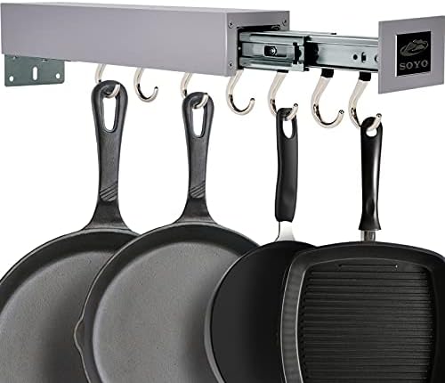 SOYO Adjustable Pot Racks Pan Utility Organizer Pull Out Kitchen ...