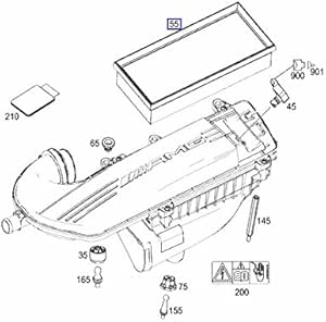 Mercedes AMG 177 Engine 63 Air Filter (Pair of 2), 1770940004: Buy ...