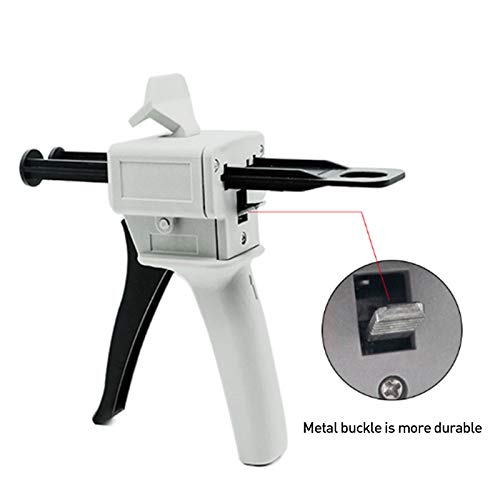 2Pcs Dispenser Gun 50ml 1:1,2:1 AB Cartridges Epoxy Gun, Adhesive Impression Gun Mixing Dental ...