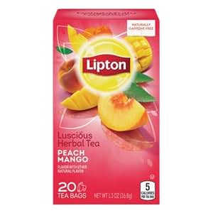Lipton White Tea Peach and Mango Pyramid Tea Bags, 20 Count: Amazon.ca ...