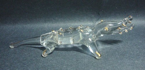 Amazon.com: Blown Glass Alligator Figurine 3.5"l: Home & Kitchen