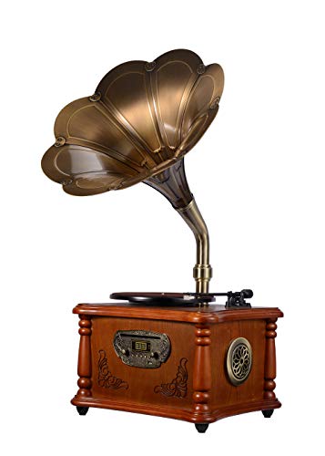 Wooden Turntable Vinyl Record Player Phonograph Gramophone Stereo ...